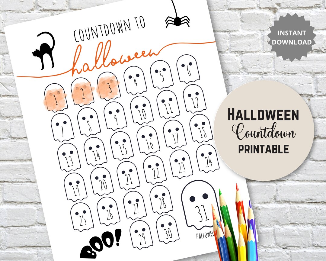 Printable Halloween Countdown | Advent Calendar | Kids Halloween ...