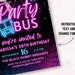 Editable Party Bus Invitation Party Limo Invite Custom Canva Template ...