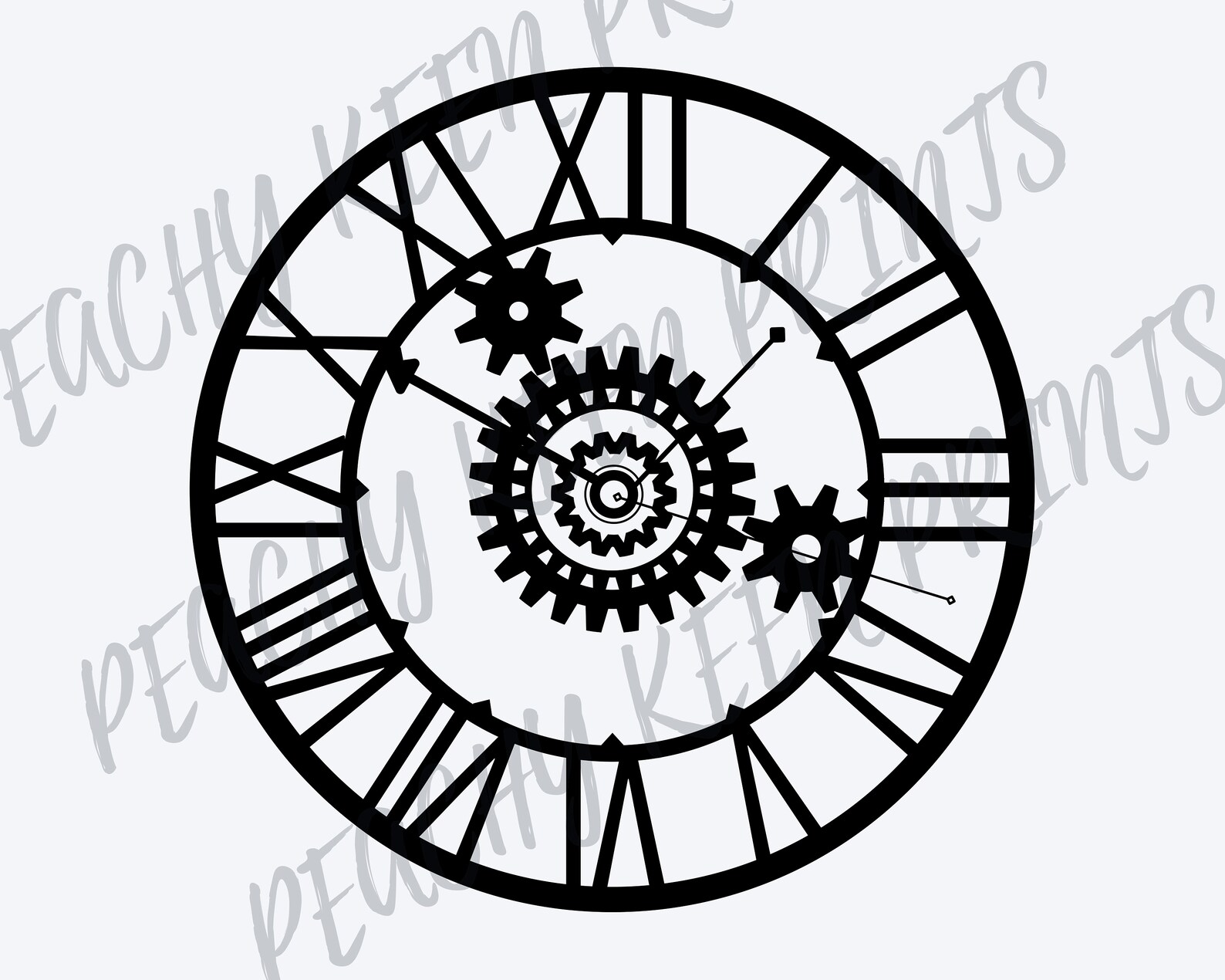 Steampunk Wall Clock Instant Download SVG SVG File Bundle - Etsy