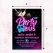 Editable Party Bus Invitation Party Limo Invite Custom Canva Template ...