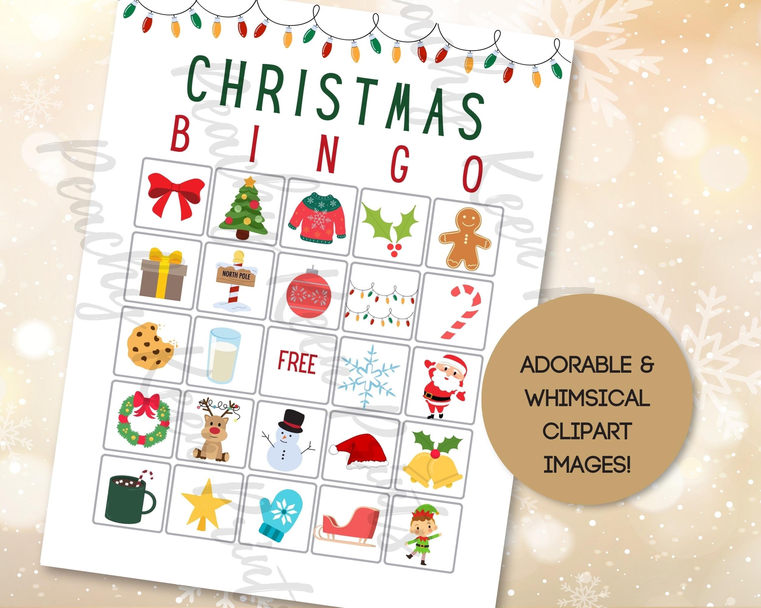Printable Christmas BINGO Game | Holiday Party Game | Christmas ...