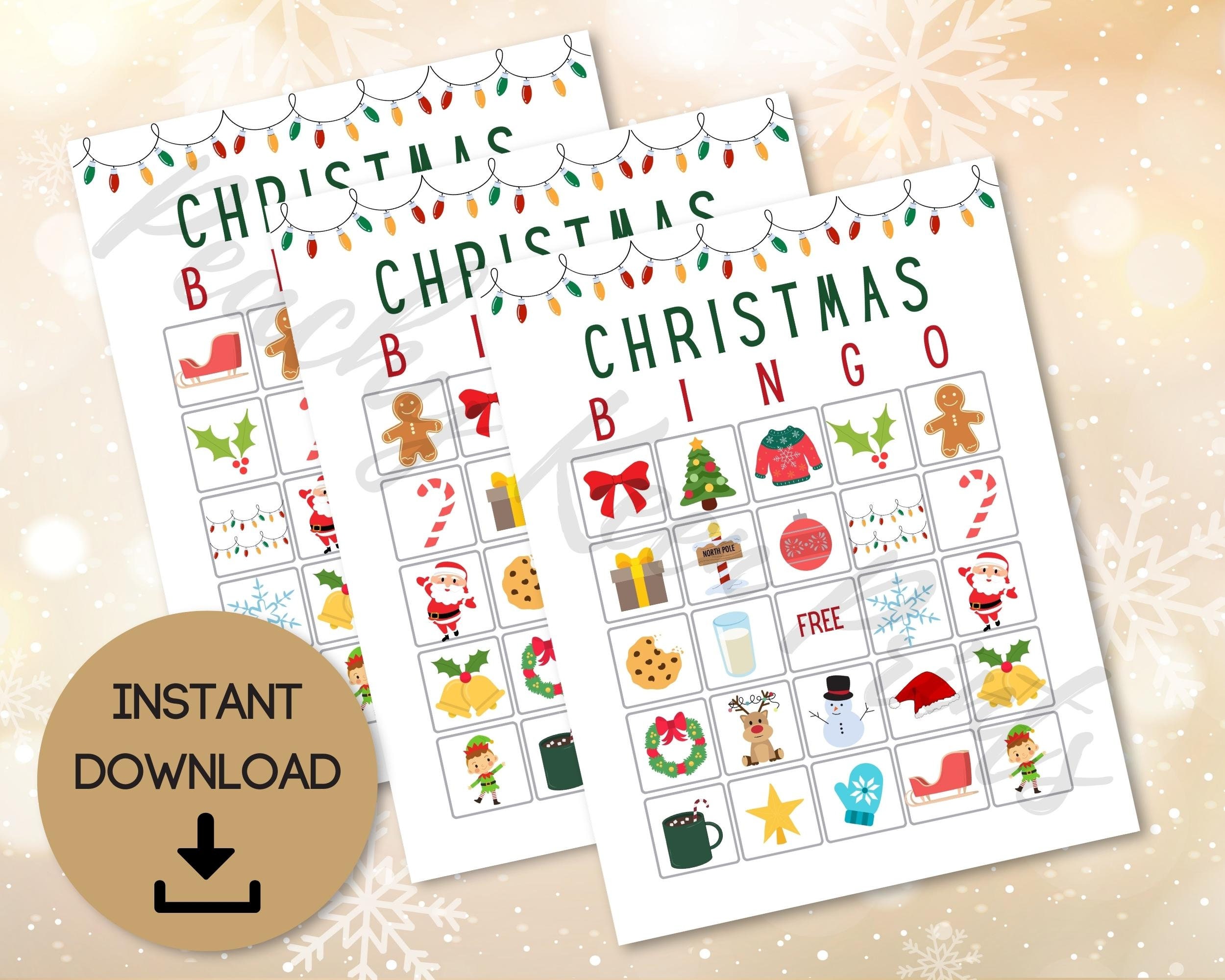 Printable Christmas BINGO Game | Holiday Party Game | Christmas ...