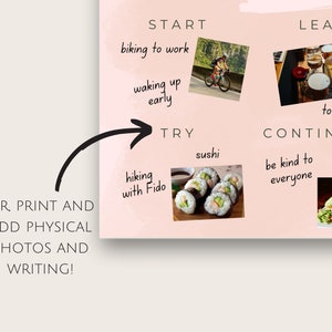 Editable Vision Board Template | Intention and Goals Setting 2025 2026 ...