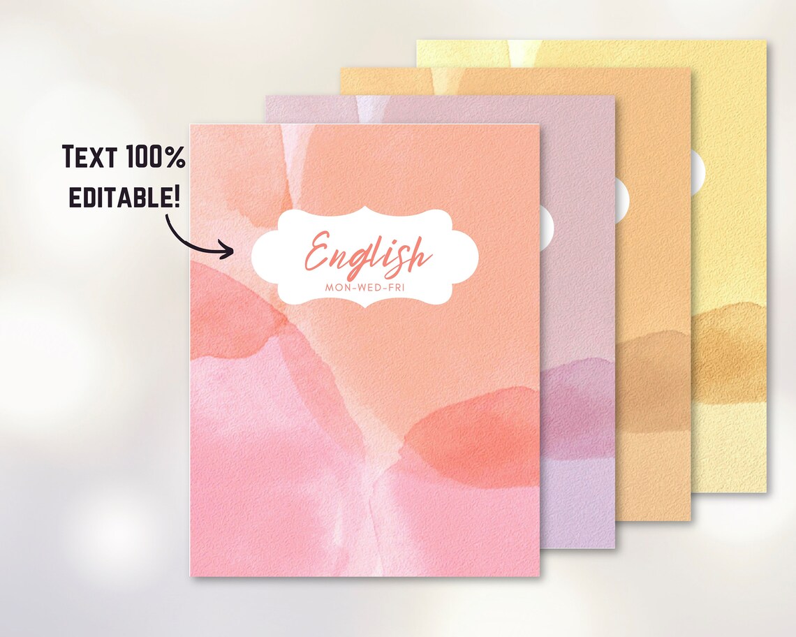 Editable Printable Binder Covers Binder Cover Template Binder Divider 3 ...