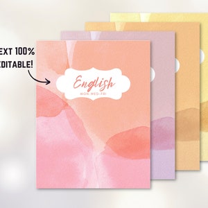 Editable Printable Binder Covers | Binder Cover Template | Binder ...