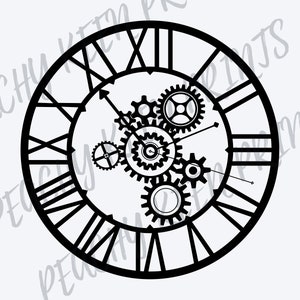 Steampunk Wall Clock Instant Download SVG | SVG File Bundle | Cricut ...