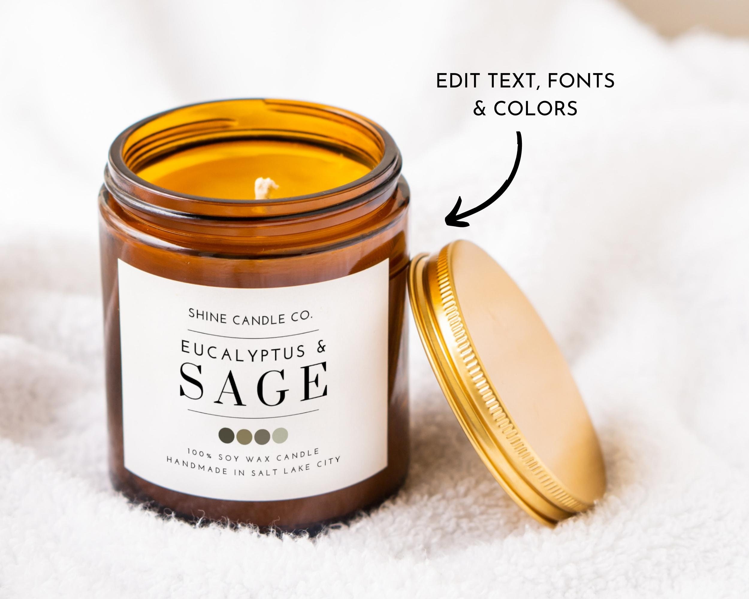 Canva Candle Label Template Printable Candle Labels - Etsy