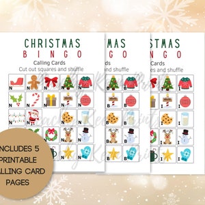 Printable Christmas BINGO Game | Holiday Party Game | Christmas ...