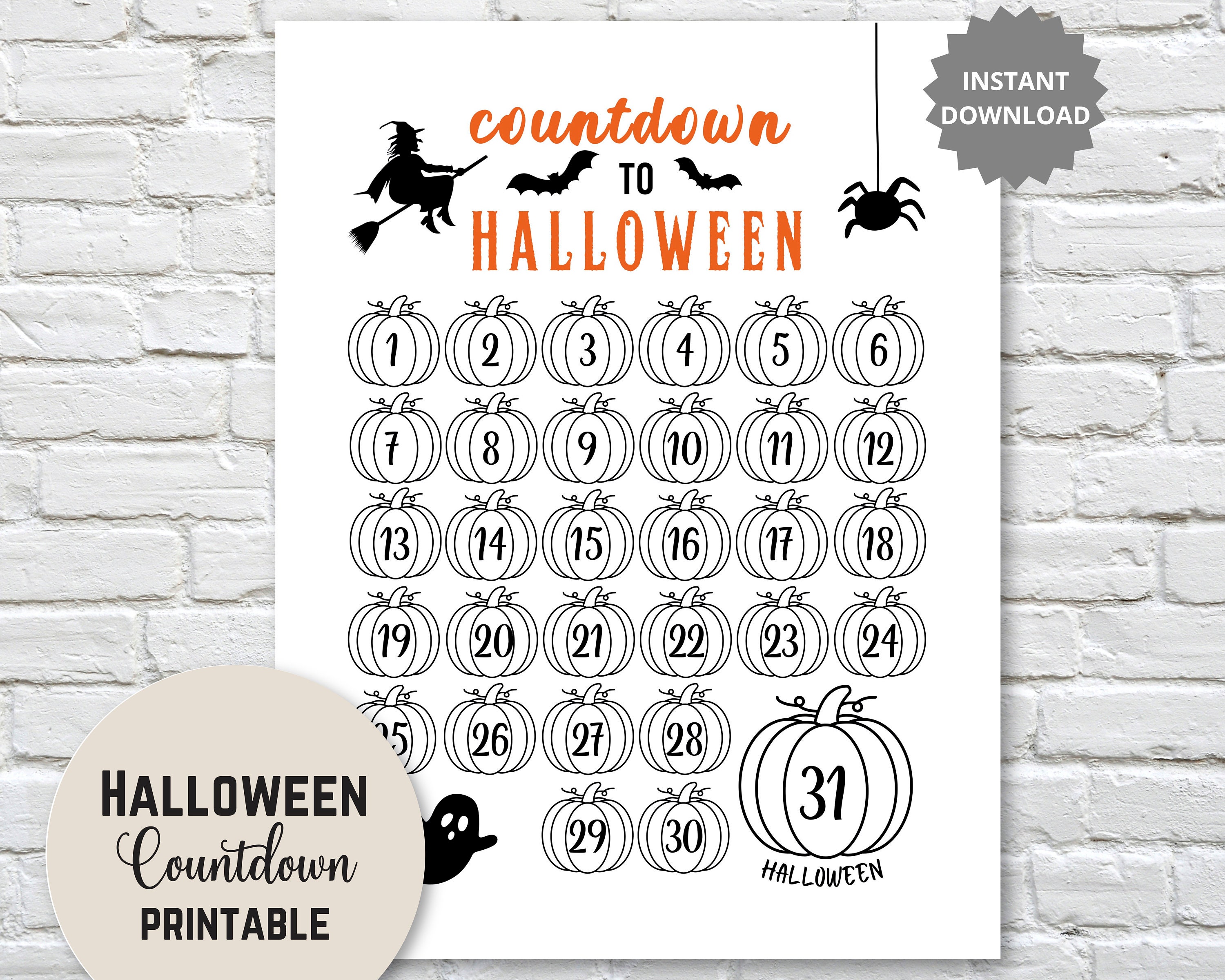 Printable Halloween Countdown | Halloween Craft | Kids Halloween ...
