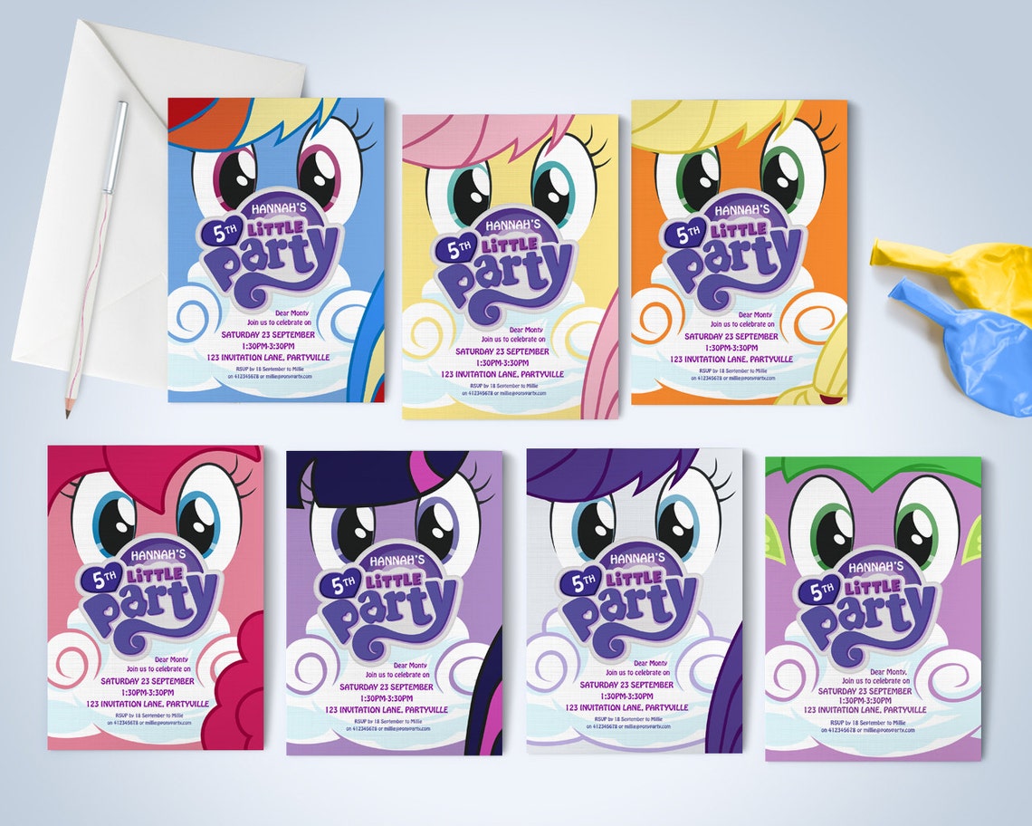 My Little Pony Printable Invitations Pony Theme Party, My Little Pony ...