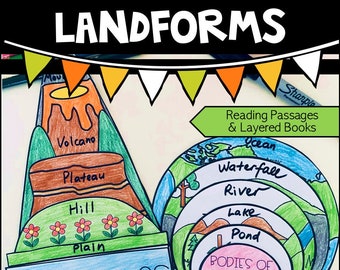 Landforms and Bodies of Water Geography Activity for Kids Landforms ...