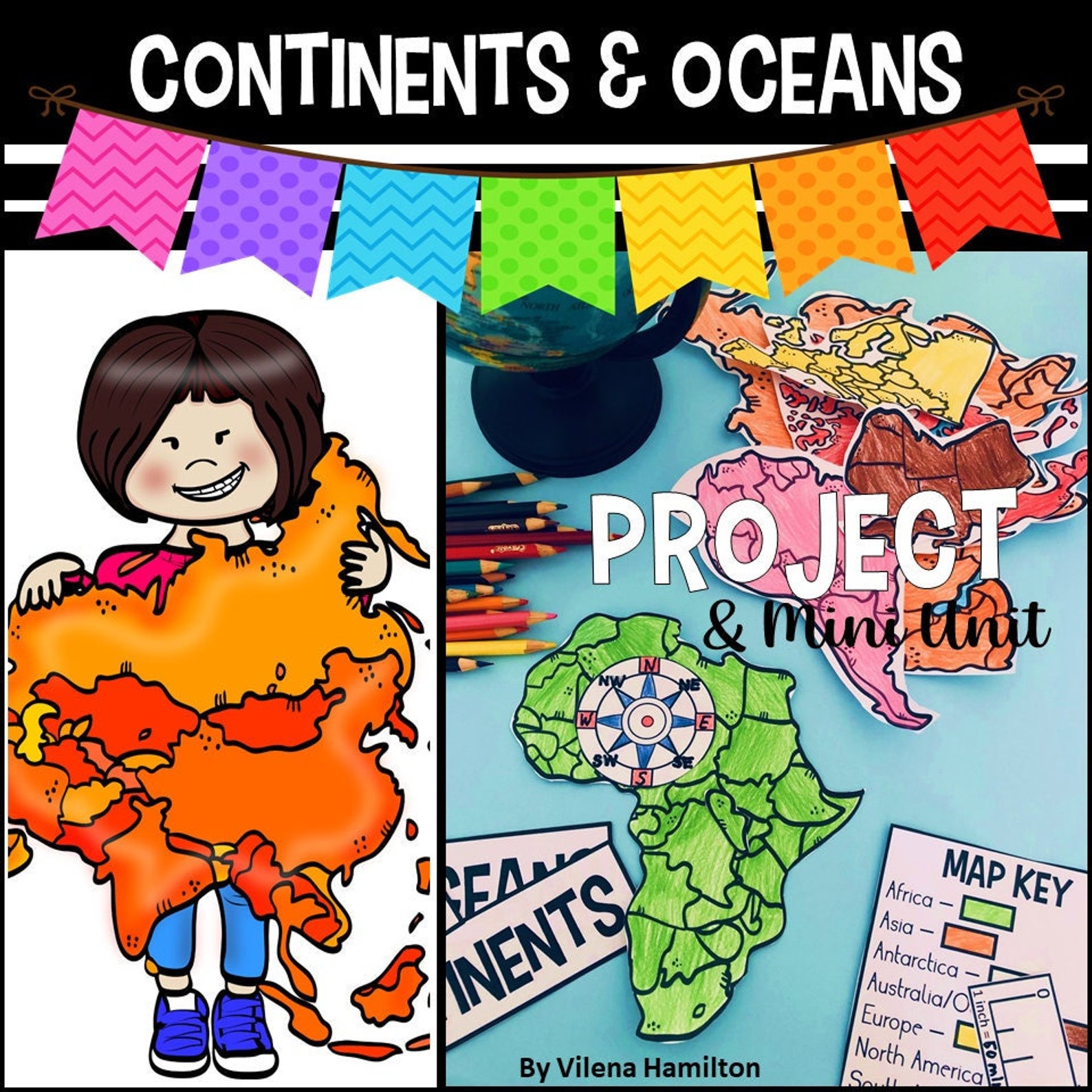 Continents & Oceans Project - Etsy