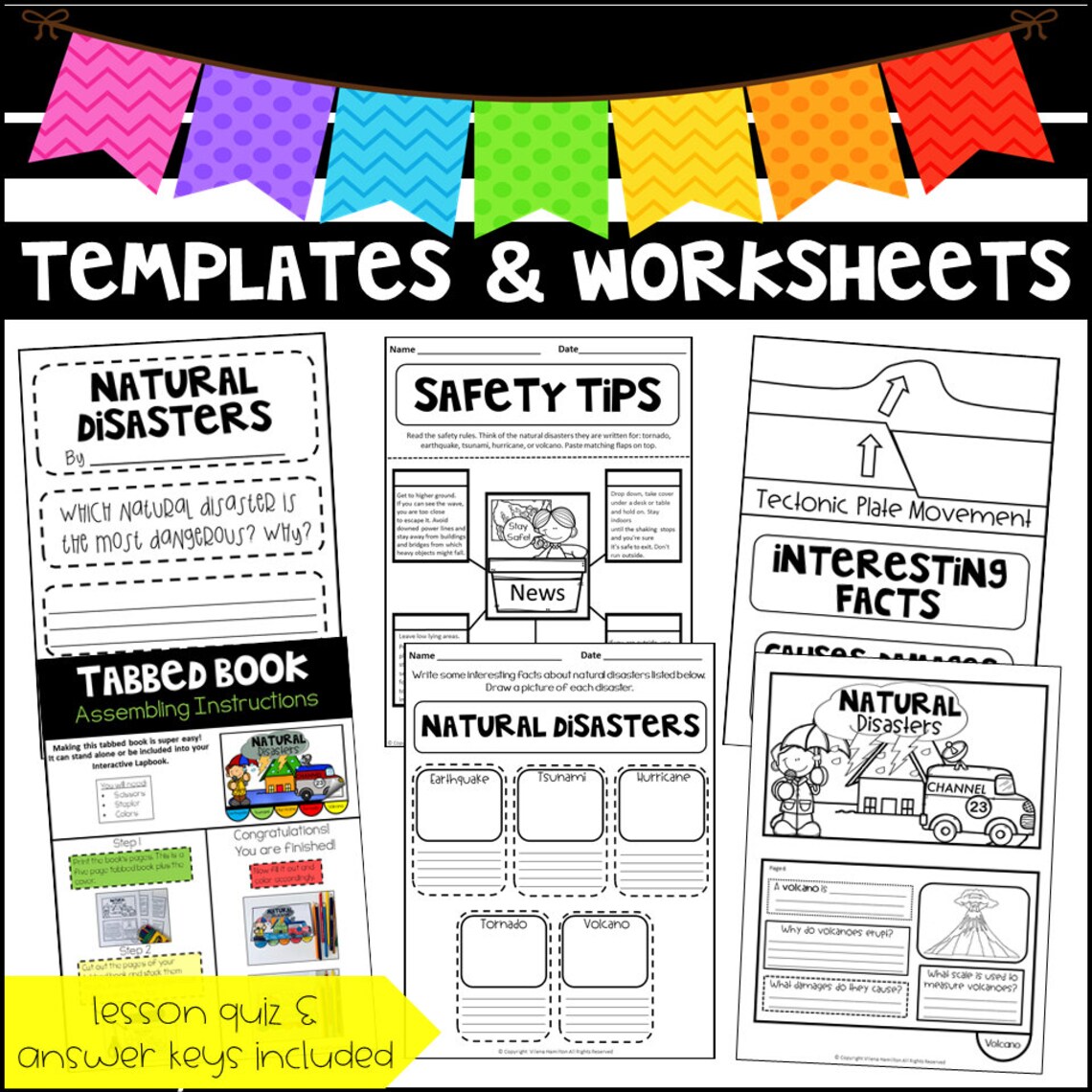 Natural Disasters Interactive Lapbook and Mini-unit - Etsy