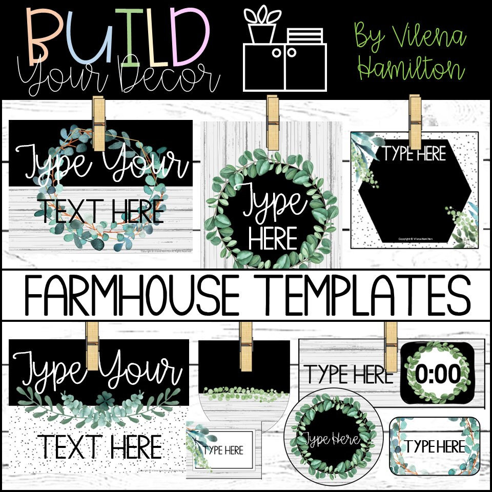 Farmhouse Decor Templates - Etsy
