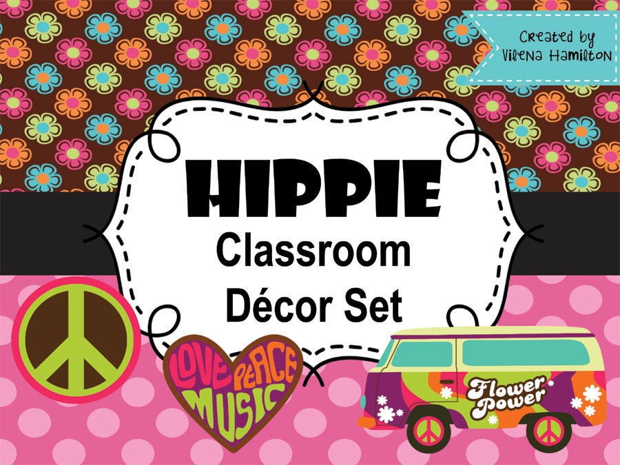Classroom Decor Set Hippie Instant Download - Etsy