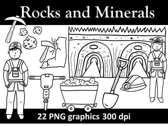 Rocks And Minerals Coloring Page