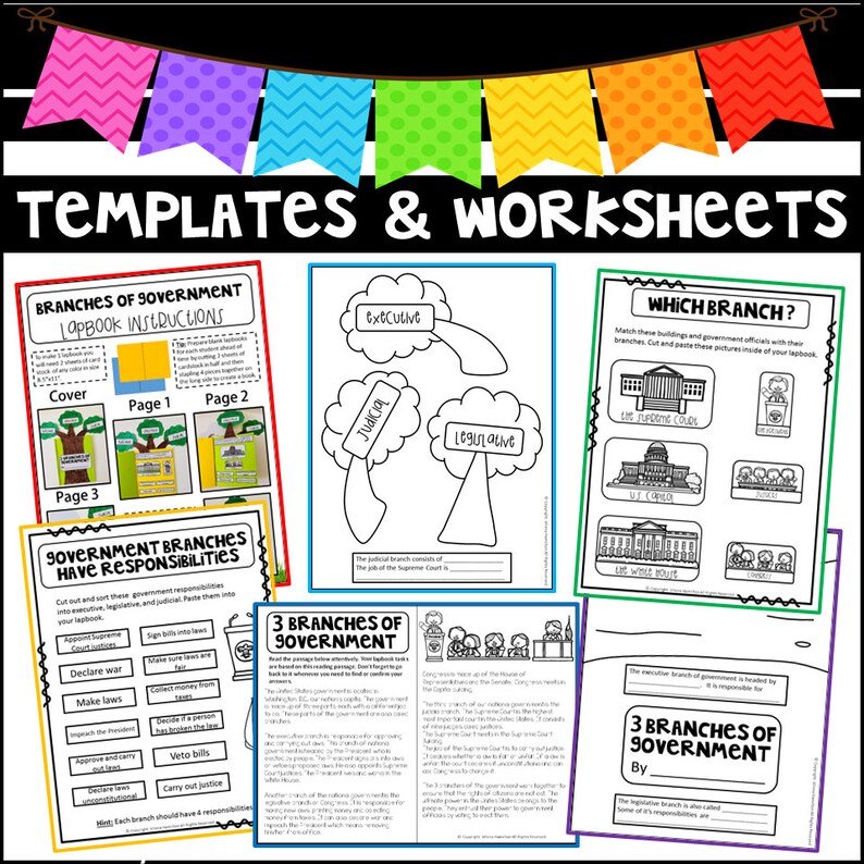 3 Branches of Government Mini Interactive Lapbook - Etsy