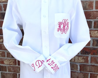 Monogram dress shirt | Etsy