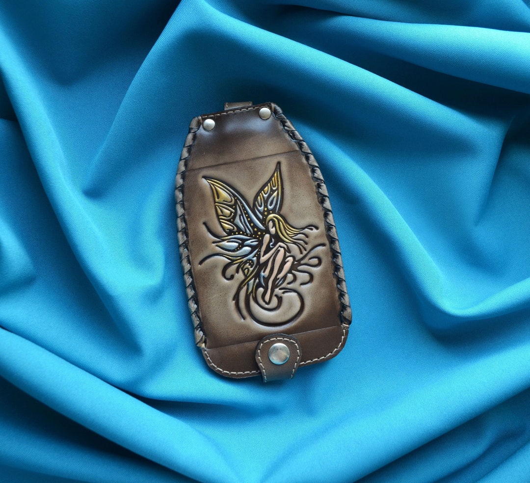 Fairy Leather Keychain for Women Elf Leather Key Chain for Women Car ...
