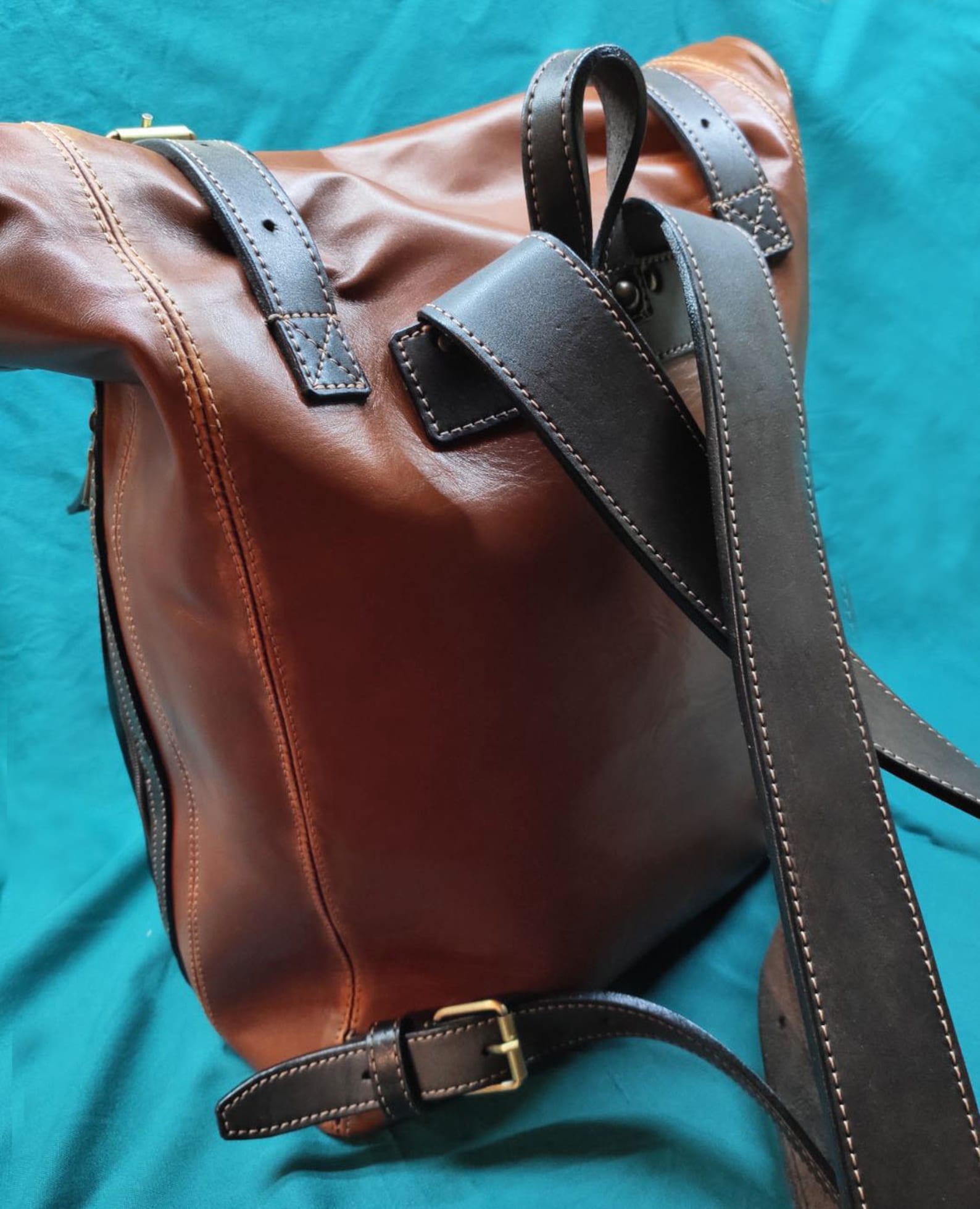 Steampunk backpack Men leather backpack Convertible backpack | Etsy