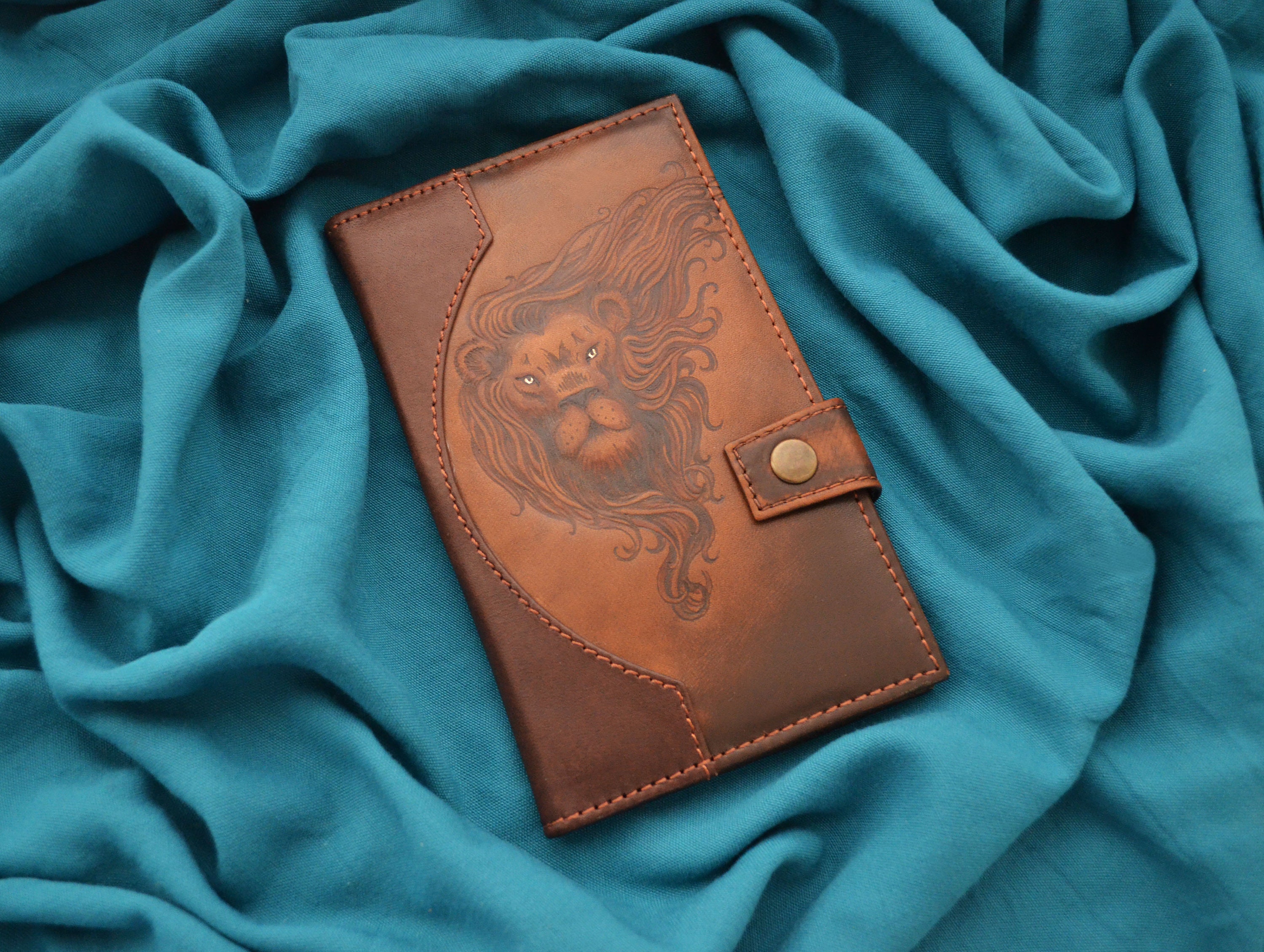 Lion King wallet Mens leather wallet Long biker wallet | Etsy