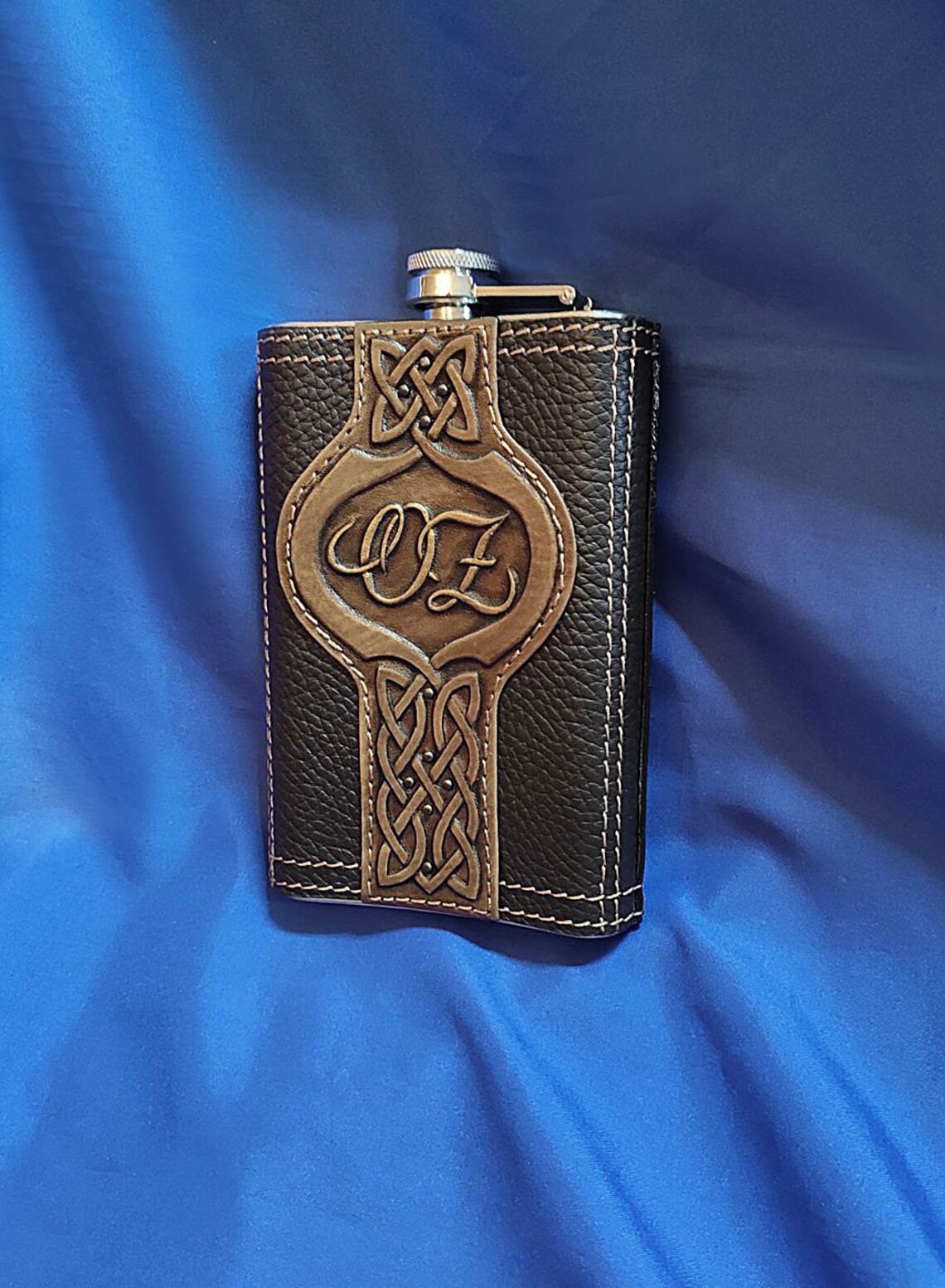 Dragon personalized flask leather Personalized flask for men | Etsy