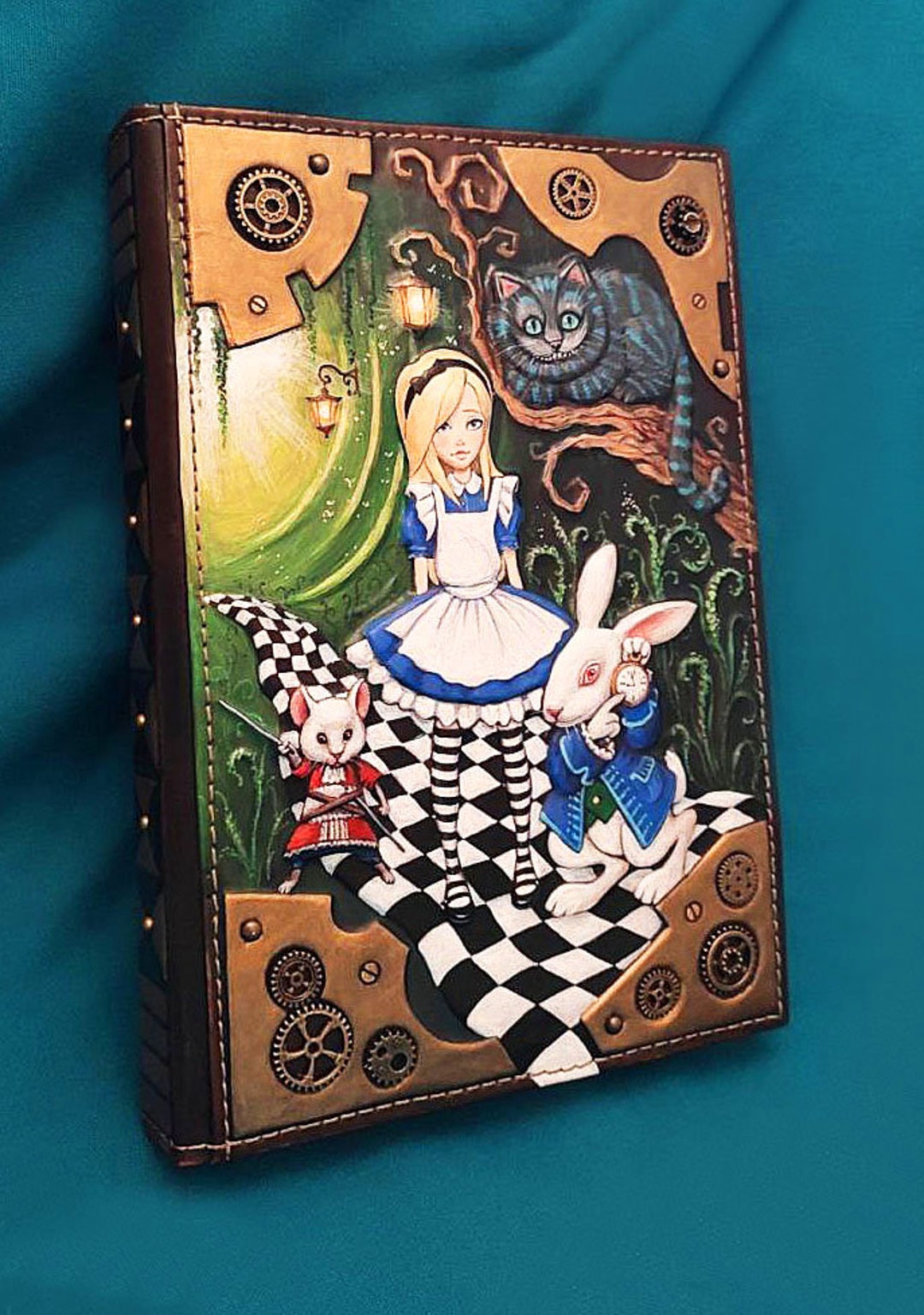 Alice in Wonderland Planner Cover Leather Notebook Journal Refillable ...