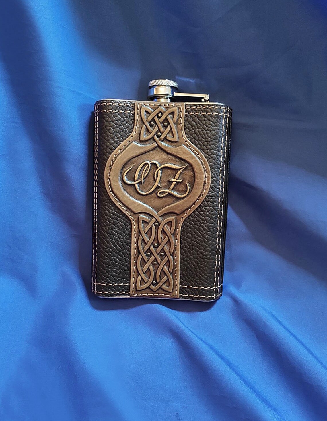 Dragon personalized flask leather Personalized flask for men | Etsy