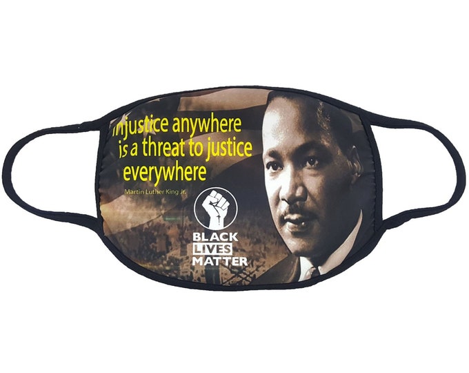 Martin Luther King Jr Tribute Face Mask Reusable Washable Handmade in ...