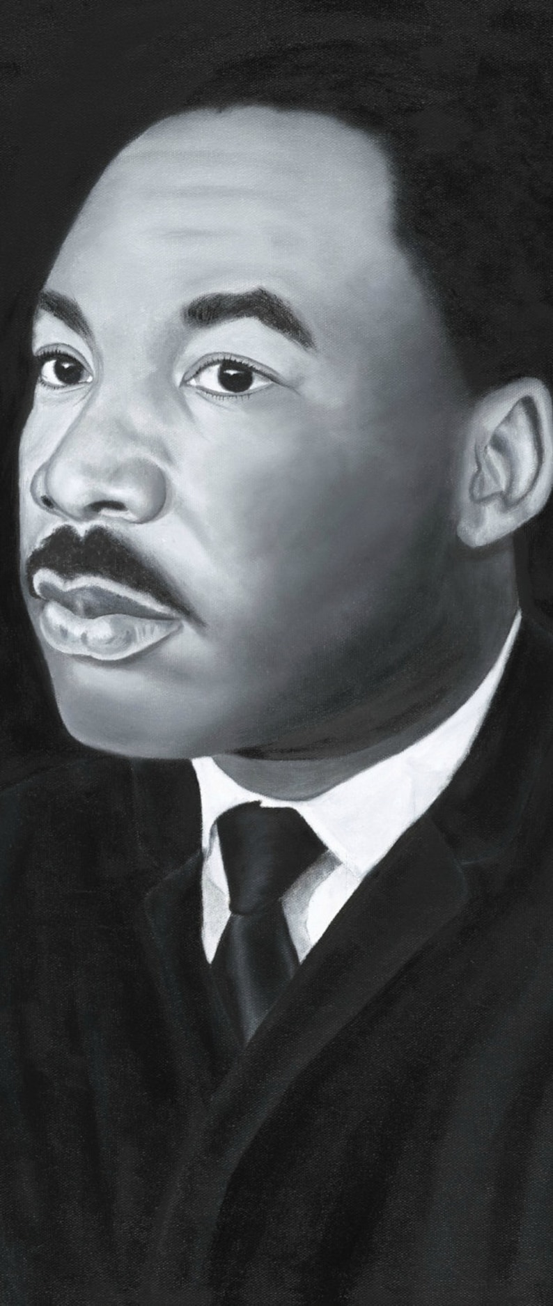Martin Luther King Portrait Art Print African American Civil - Etsy