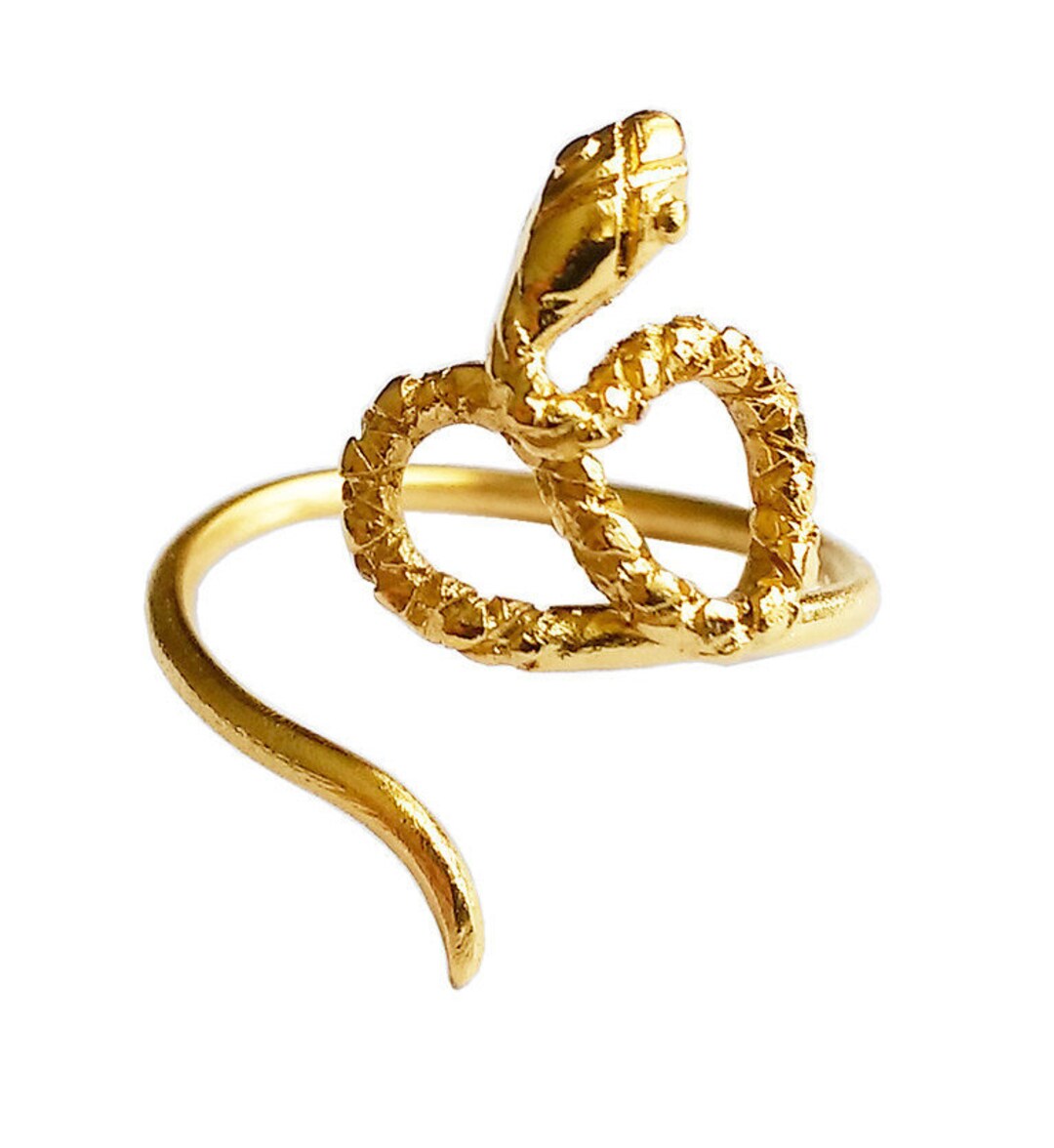 14K Solid Gold Snake Ring, Dainty Serpent, Greek Jewelry - Etsy