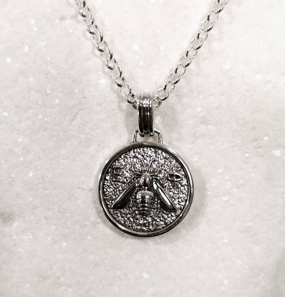 Ancient Greek Bee Coin Necklace Sterling Silver Link Chain - Etsy