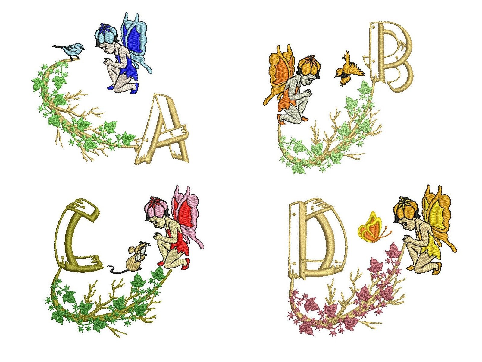 Embroidery Fonts Fairy Alphabet Font A Z Instant Download - Etsy UK