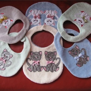 ITH Hoop Baby Bibs Project. Embroidery Machine Design 7x12, 8x12, 7 X ...