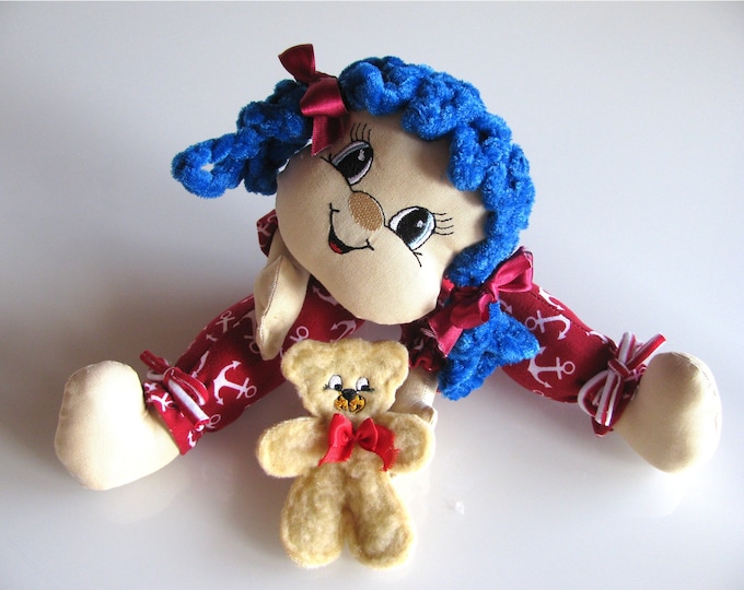 In the Hoop Doll Rag Doll ITH Amelie Rag Doll for 7x5 Hoop Machine ...