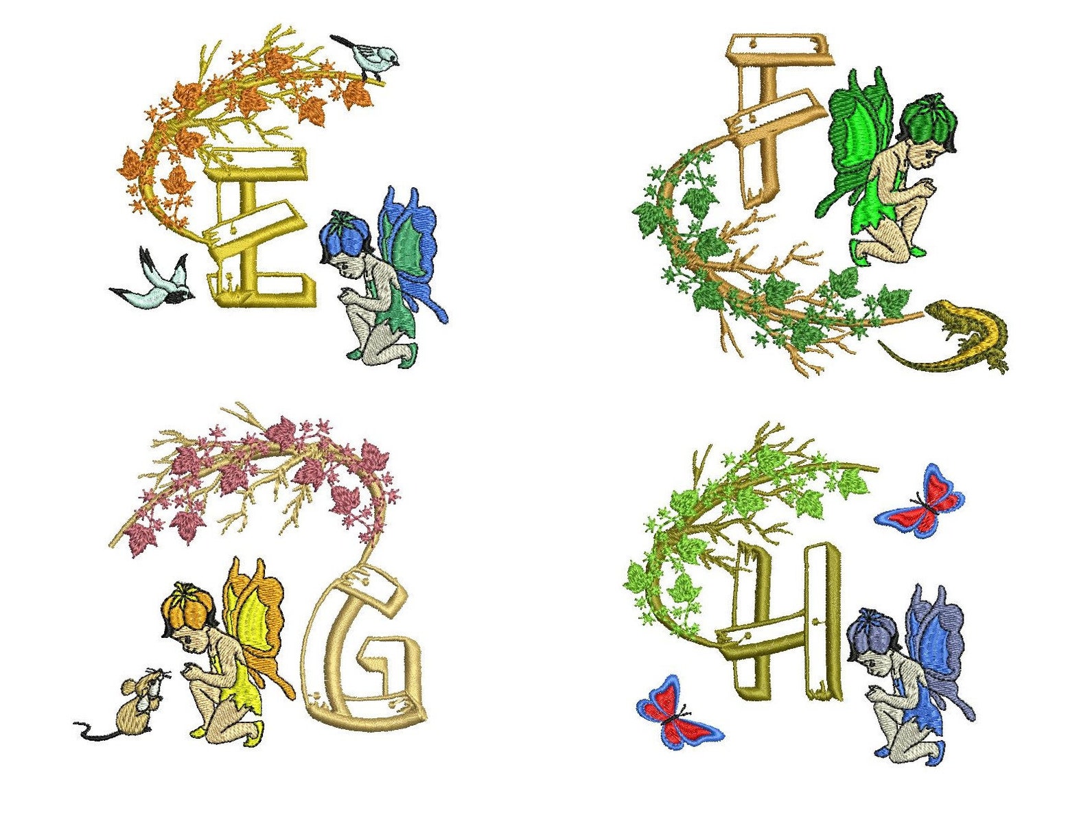 Embroidery Fonts Fairy Alphabet Font A Z Instant Download - Etsy UK