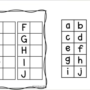 Letter Matching Activity Cards, Pre-k, Kindergarten, Alphabet ...
