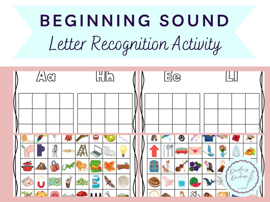 Beginning Letter Sound Recognition Activity Mats, Pre-k, Kindergarten ...
