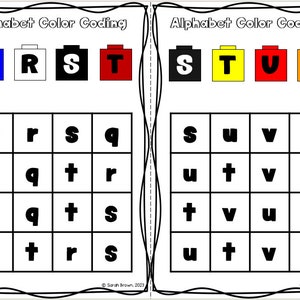 Unifix Cube Alphabet and Number Coloring Coding Activity - Etsy