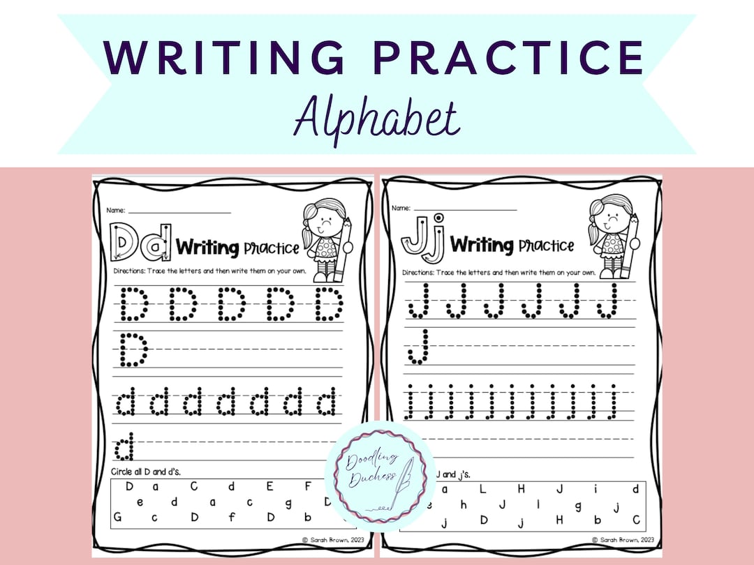 Writing Practice - Letters/alphabet, Pre-k, Kindergarten, Fine Motor ...