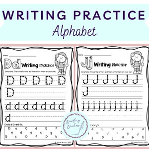 Writing Practice - Letters/alphabet, Pre-k, Kindergarten, Fine Motor ...