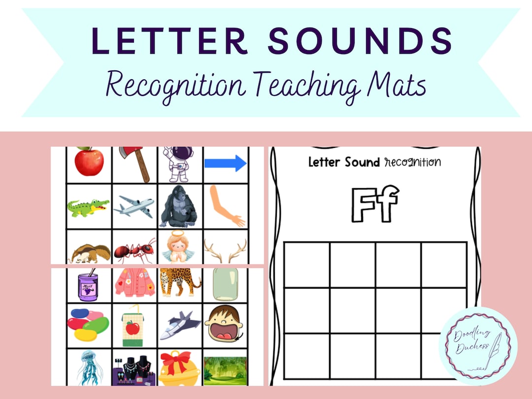 Letter Sound Recognition Teaching Mats, Phonics, Alphabet, Pictures ...
