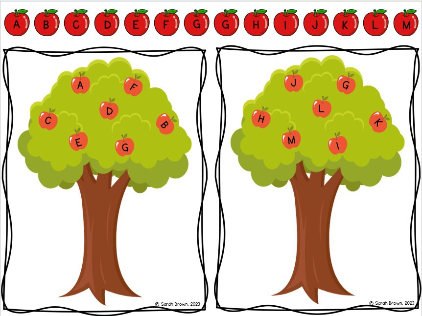 Letter Matching Activity Cards, Pre-k, Kindergarten, Alphabet ...