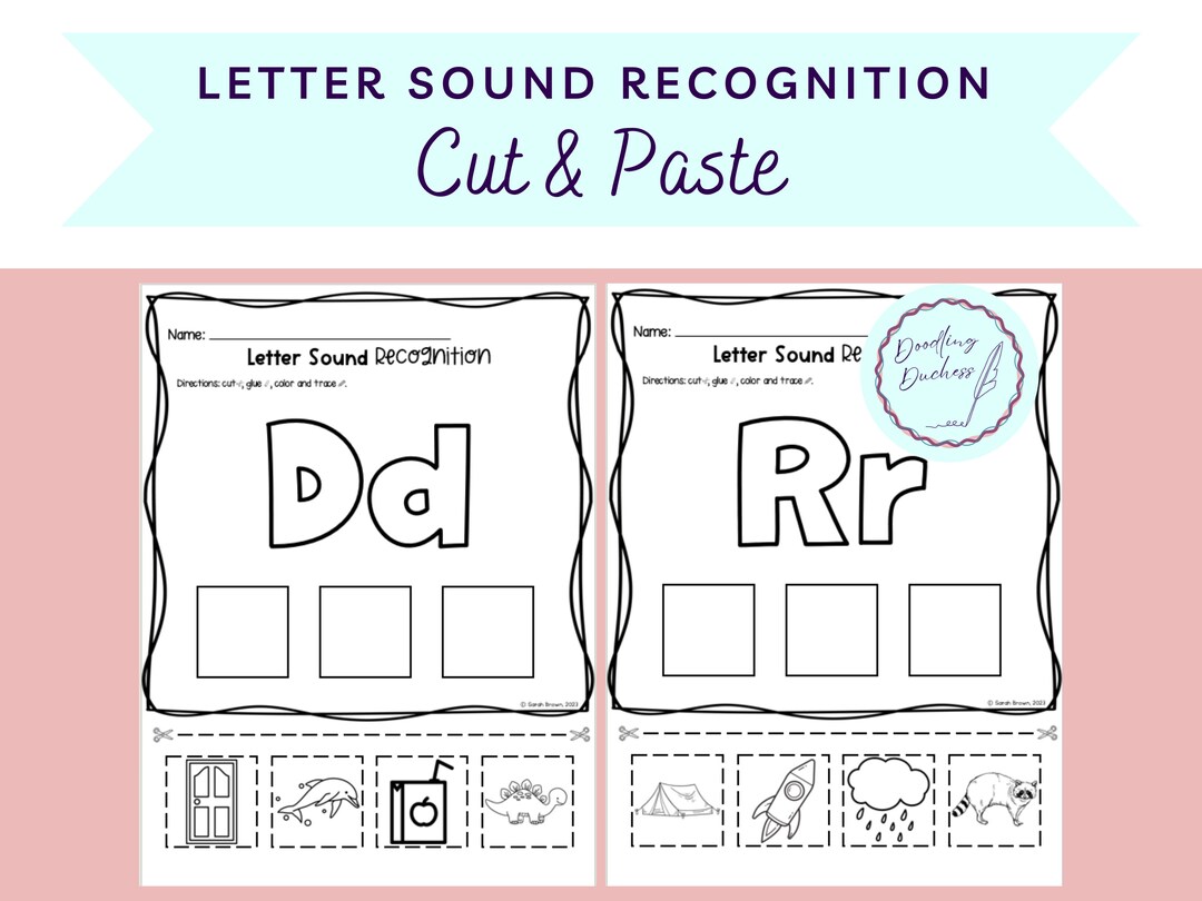 Letter Sound Recognition Activity Printable Cut and Paste Worksheet - Etsy