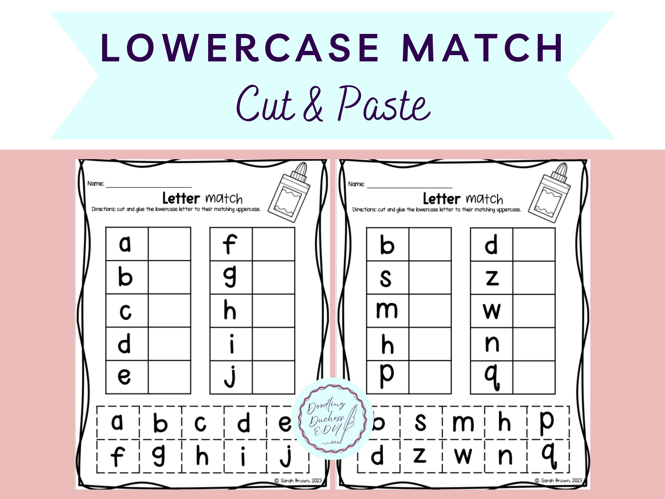 Alphabet Lowercase Letter Matching Cut & Paste, Pre-k, Kindergarten ...