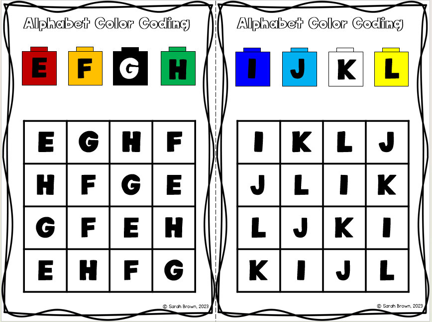 Unifix Cube Alphabet and Number Coloring Coding Activity - Etsy