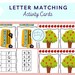 Letter Matching Activity Cards, Pre-k, Kindergarten, Alphabet ...