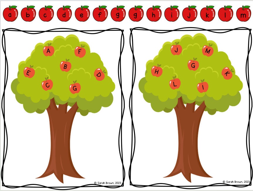 Letter Matching Activity Cards, Pre-k, Kindergarten, Alphabet ...