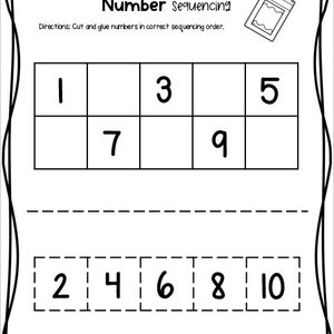 Alphabet and Number Sequencing Printable Bundle, Cut & Paste, Letters ...