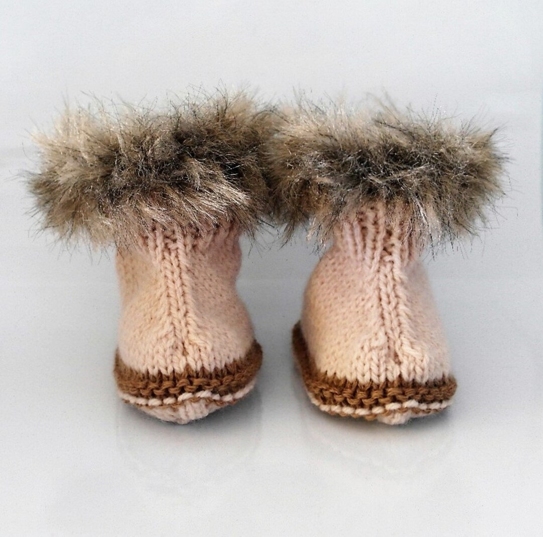 Baby Booties Knitting Pattern, UGG Knitting Pattern, Baby Boy Knitting ...